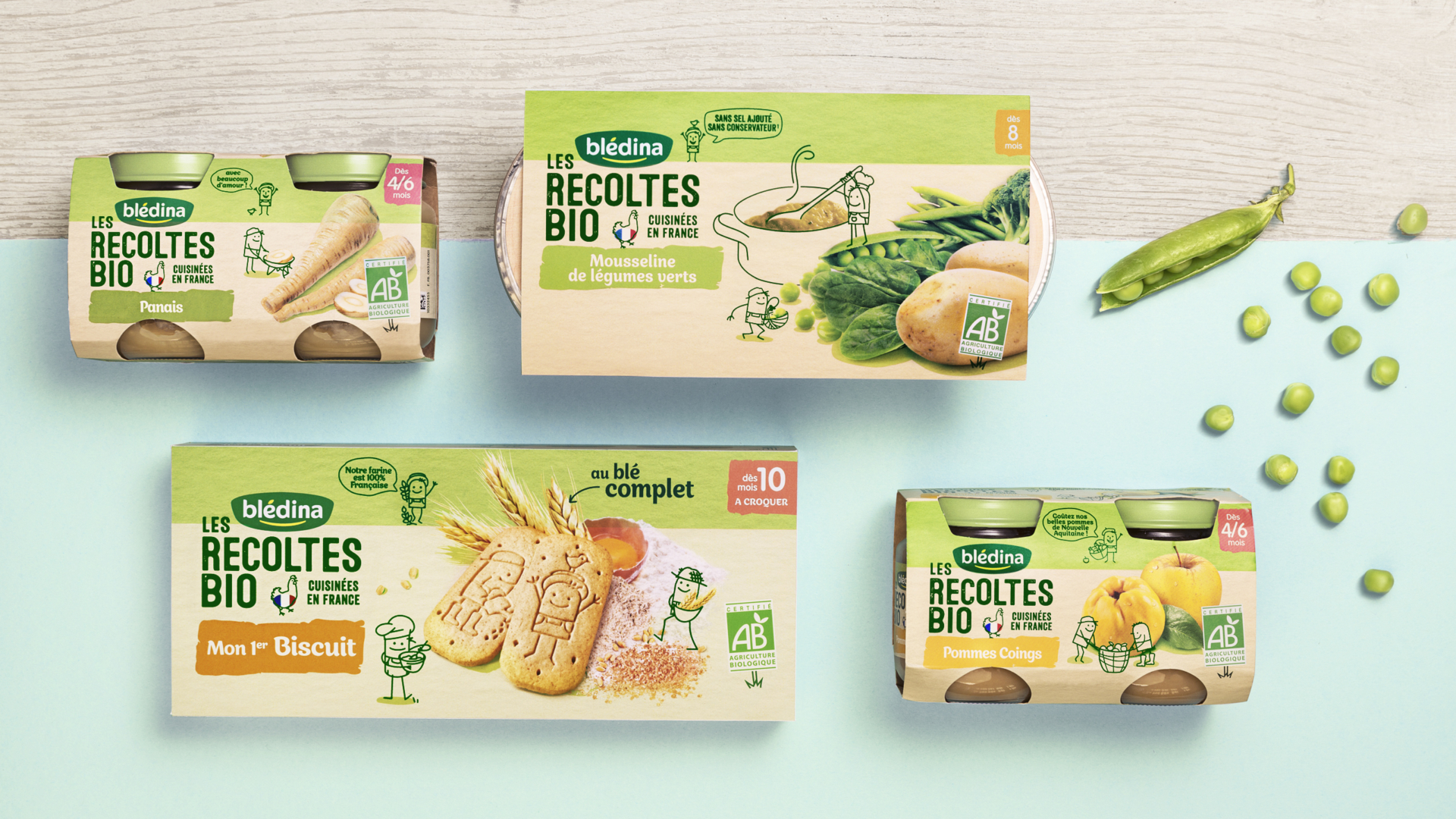 Blédina – Les Récoltes Bio – Création de marque et identité visuelle ...