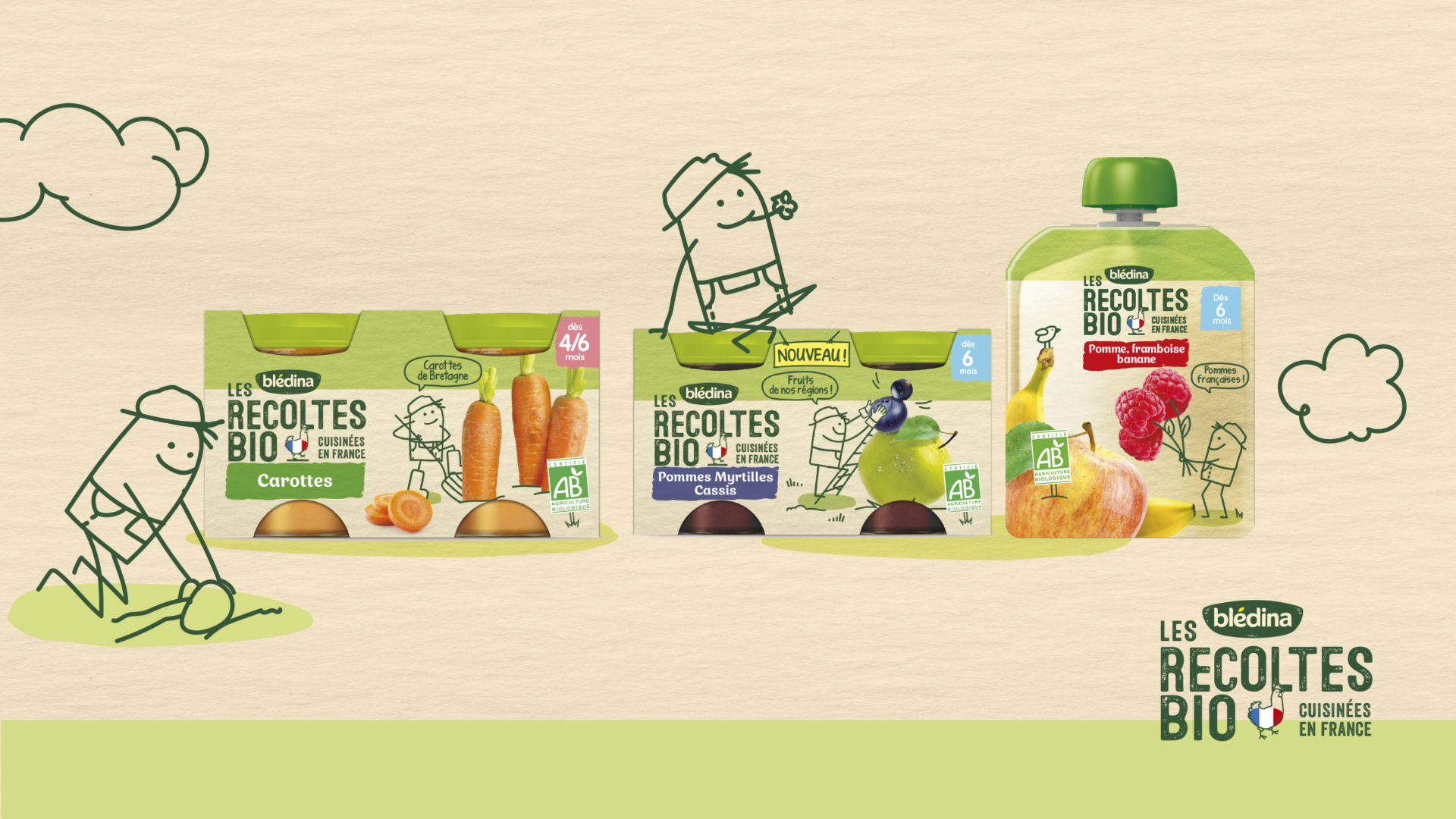 Blédina – Les Récoltes Bio – Création de marque et identité visuelle ...