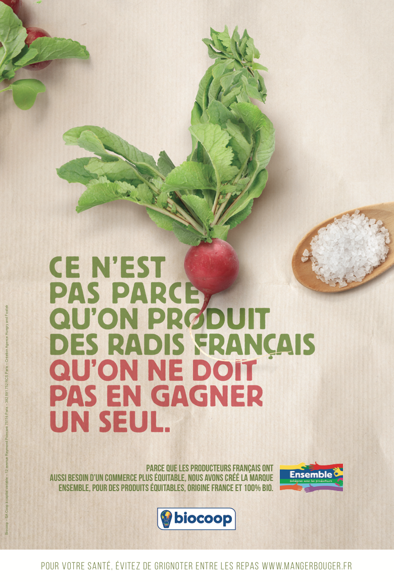 Campagne Affichage – 100% Bio – Biocoop – agence Hungry and Foolish