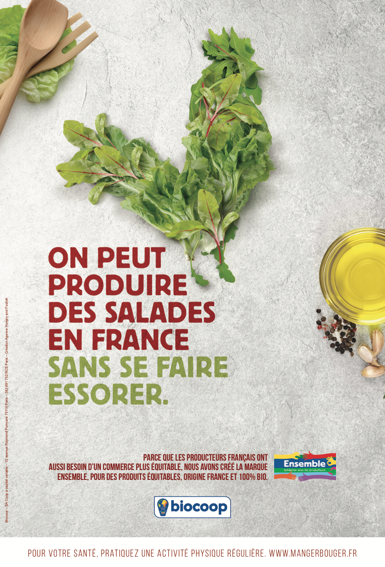 Campagne Affichage – 100% Bio – Biocoop – agence Hungry and Foolish