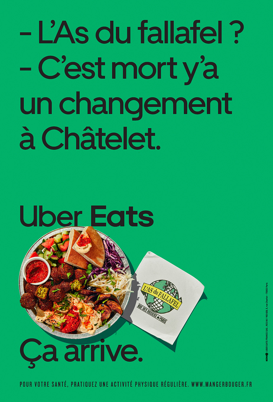 Campagne d'affichage et social media - Uber Eats - BUZZMAN
